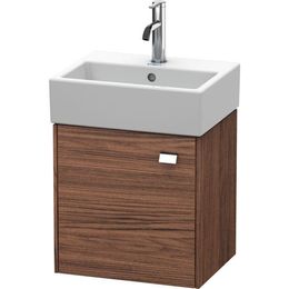 Duravit Brioso Waschtischunterbau BR4050L1021 434x339mm, Nussbaum Dunkel/Chrom, Tür links