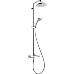 Hansgrohe Croma 220 Showerpipe 27185000 mit Brausearm 400 mm schwenkbar, chrom