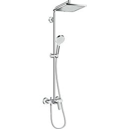 Hansgrohe Crometta E 240 Showerpipe 27284000 chrom, 1jet, 24 x 24 cm, mit Einhebelmischer
