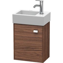 Duravit Brioso Waschtischunterbau BR4049L1021 364x239mm, Nussbaum Dunkel/Chrom, Tür links