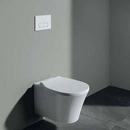 Ideal Standard Connect Air Wand-Tiefspül-WC K876801 AquaBlade, randlos, mit WC-Sitz inklusive Softclosing, weiß