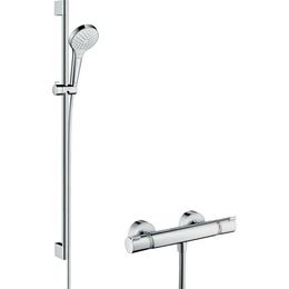 Hansgrohe Croma Select S Combi Brausenset 27014400 weiss-chrom, 90 cm Shower Set