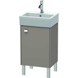 Duravit Brioso Waschtischunterbau BR4430R1043 434x339mm, Basalt Matt, T&uuml;r rechts, Griff Chrom