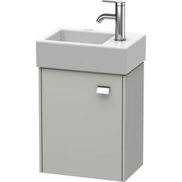 Duravit Brioso Waschtischunterbau BR4049L1007 364x239mm, Betongrau Matt, Tür links, Griff Chrom