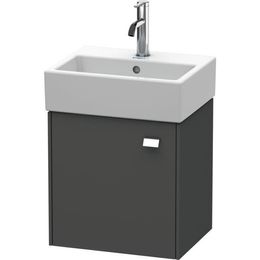 Duravit Brioso Waschtischunterbau BR4050L1049 434x339mm, Graphit Matt, Tür links, Griff Chrom