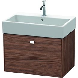 Duravit Brioso Waschtischunterbau BR405401021 684x459mm, Nussbaum Dunkel/Chrom, 1 Auszug