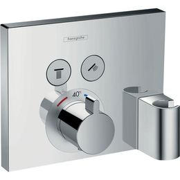 Hansgrohe ShowerSelect Fertigmontageset 15765000 Unterputz Thermostat, 2 Verbraucher, chrom