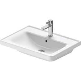 Duravit D-Neo Möbel-Waschtisch 2367650000 65 x 48 cm, mit Hahnloch, weiß, mit Überlauf, Hahnlochbank