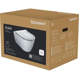 Duravit Soleil by Starck Wand-Tiefspül-WC-Set 45910920A1 mit WC-Sitz, rimless, weiß Hygiene Glaze