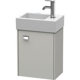 Duravit Brioso Waschtischunterbau BR4049R1007 364x239mm, Betongrau Matt, T&uuml;r rechts, Griff Chrom