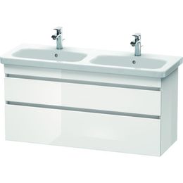 Duravit DuraStyle Waschtischunterbau DS649802222 wei&szlig; hochglanz, 123x44,8x61cm, 2 Ausz&uuml;ge