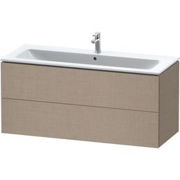 Duravit L-Cube Waschtisch-Unterschrank LC624307575 122 x 48,1 cm, leinen, 2 Schubk&auml;sten, wandh&auml;ngend