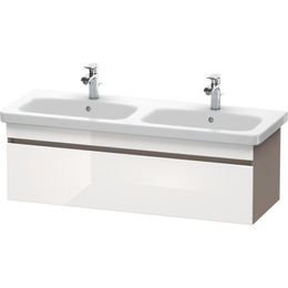 Duravit DuraStyle Waschtisch-Unterschrank DS639802243 123x44,8x39,8cm, 1 Auszug, Becken links/rechts, wei&szlig; hochglanz/basalt matt