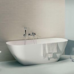 Laufen Lua freistehende Badewanne H2200820000001 170x75cm, Marbond, weiß, weiß