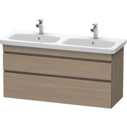 Duravit DuraStyle Waschtisch-Unterschrank DS649803535 123x44,8x61cm, 2 Ausz&uuml;ge, Becken links/rechts, Eiche terra