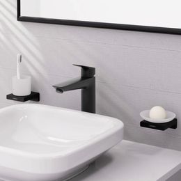 Hansgrohe Logis Einhebel-Waschtisch-Armatur 71091670 ohne Ablaufgarnitur, ohne CoolStart, Ausladung 166mm, mattschwarz