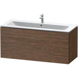 Duravit L-Cube Waschtisch-Unterschrank LC624302121 122 x 48,1 cm, nussbaum dunkel, 2 Schubk&auml;sten, wandh&auml;ngend