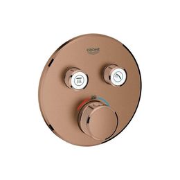 Grohe Grohtherm Smartcontrol Fertigmontageset 29119DL0 warm sunset geb&uuml;rstet, rund, UP-Thermostat, 2 Absperrventile