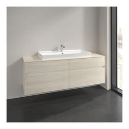 Villeroy & Boch Villeroy und Boch Collaro Waschtischunterschrank C031B0AA 160x54,8x50cm, Waschtisch mittig, LED-Beleuchtung 12W, white oak