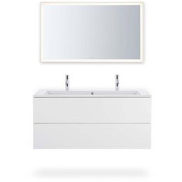 Duravit L-Cube Waschtischunterbau LC624301818 Wei&szlig; Matt, 122x55x48,1cm, 2 Schubladen