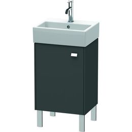 Duravit Brioso Waschtischunterbau BR4430L1049 434x339mm, Graphit Matt, Tür links, Griff Chrom