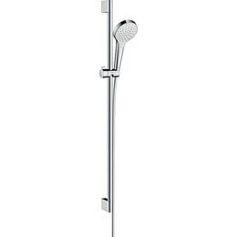 Hansgrohe Croma Select S 1jet Brauseset 26575400 EcoSmart, weiss-chrom, 90 cm Brausestange