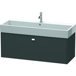 Duravit Brioso Waschtischunterbau BR405701049 1184x459mm, Graphit Matt, 1 Auszug, Griff Chrom