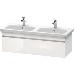Duravit DuraStyle Waschtisch-Unterschrank DS639802218 123x44,8x39,8cm, 1 Auszug, Becken links/rechts, wei&szlig; hochglanz/wei&szlig; matt