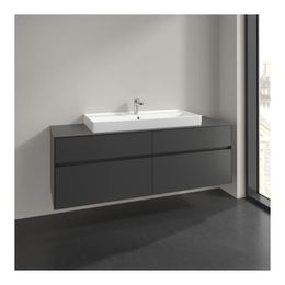 Villeroy & Boch Villeroy und Boch Collaro Waschtischunterschrank C031B0VR 160x54,8x50cm, Waschtisch mittig, LED-Beleuchtung 12W, graphite