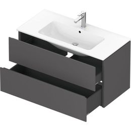 Duravit L-Cube Waschtischunterbau LC624204949 Graphit Matt, 102x55,5x48,1cm, 2 Schubladen