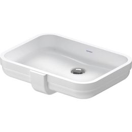Duravit Soleil by Starck Einbauwaschtisch 0397490060 49x35cm, Einbau von unten, ohne Hahnloch und Hahnlochbank, mit &Uuml;berlauf, wei&szlig;