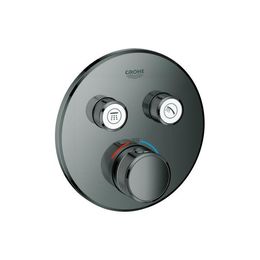 Grohe Grohtherm Smartcontrol Fertigmontageset 29119A00 hard graphite, rund, UP-Thermostat, 2 Absperrventile