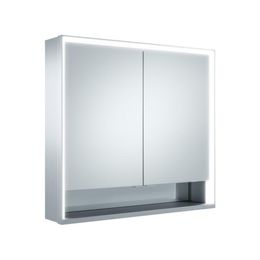KEUCO Royal Lumos Spiegelschrank 14307171305 700 x 735 x 165 mm, Wandvorbau, silber eloxiert, 2 kurze T&uuml;ren, Spiegelheizung