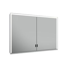KEUCO Royal Lumos Spiegelschrank 14308172301 Wandvorbau, silber-eloxiert, verdecktes Ablagefach, 1050 x 735 x 165 mm