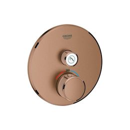 Grohe Grohtherm Smartcontrol Fertigmontageset 29118DL0 warm sunset geb&uuml;rstet, rund, UP-Thermostat, 1 Absperrventil