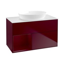 Villeroy & Boch Villeroy und Boch Finion Waschtischunterschrank GA11HBHB 100cm, Abdeckplatte white matt, Emotion, Regale Peony matt lacquer, Peony Matt