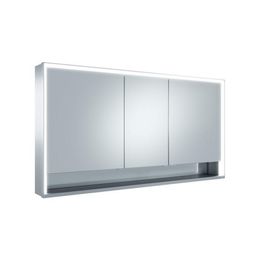 KEUCO Royal Lumos Spiegelschrank 14306171304 1400x735x165mm, silber-eloxiert, Spiegelheizung, 3 kurze T&uuml;ren, Wandvorbau