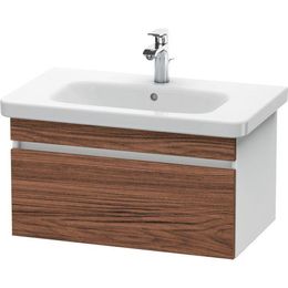 Duravit DuraStyle Waschtisch-Unterschrank DS638102118 73 x 44,8 cm, nussbaum dunkel/wei&szlig; matt, 1 Auszug, wandh&auml;ngend