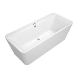 Villeroy & Boch Villeroy und Boch Squaro Edge 12 Oval-Badewanne Q180SQE7PDBCV01 180x80cm, weiß, mittig, freistehend, Schürze Colour on Demand