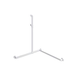 HEWI System 900 Duschhandlauf 900.35M30160VH 1250 x 965 x 965 mm, Edelstahl pulverbeschichtet wei&szlig; tiefmatt, rechts