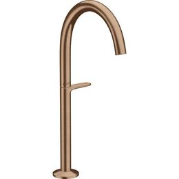 Hansgrohe Axor One Waschtischarmatur 48030310 Ausladung 165mm, f&uuml;r Aufsatzwaschtische, mit Push-Open-Ablaufgarnitur, brushed red gold