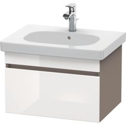 Duravit DuraStyle Waschtisch-Unterschrank DS638302243 60 x 45,3 cm, wei&szlig; hochglanz/basalt matt, 1 Auszug, wandh&auml;ngend