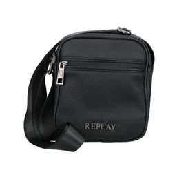 Replay Damen Umhängetasche "Replay Taschen Lederimitat"schwarz kombi, Lederimitat, Taschen