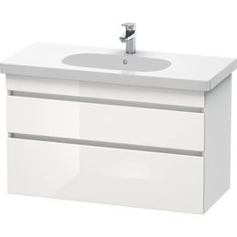 Duravit DuraStyle Waschtisch-Unterschrank DS648502218 100 x 45,3 cm, wei&szlig; hochglanz/wei&szlig; matt, 2 Schubk&auml;sten, wandh&auml;ngend