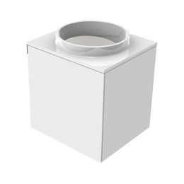 Emco Asis 958227414 G&auml;ste-Waschtisch (Mineralguss), 450 mm T&uuml;rgriff rechts, ohne Armaturenbohrung
