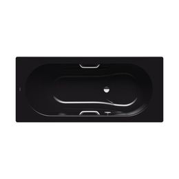 Kaldewei Vaio set Badewanne 234734013701 180x80cm, Vollantislip Perl-Effekt, schwarz