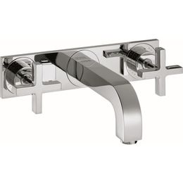 Hansgrohe Axor Citterio Fertigmontageset 39144000 Unterputz-3-Loch-Waschtischarmatur, mit Kreuzgriffe, chrom