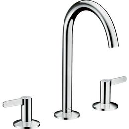 Hansgrohe Axor One 3-Loch-Waschtischarmatur 48050000 Ausladung 140mm, mit Push-Open Ablaufgarnitur, chrom