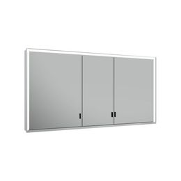 KEUCO Royal Lumos Spiegelschrank 14306172301 Wandvorbau, silber-eloxiert, verdecktes Ablagefach, 1400 x 735 x 165 mm