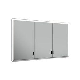 KEUCO Royal Lumos Spiegelschrank 14305172301 Wandvorbau, silber-eloxiert, verdecktes Ablagefach, 1200 x 735 x 165 mm